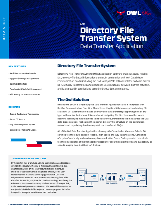 Directory File Transfer System (DFTS) | Owl Cyber Defense