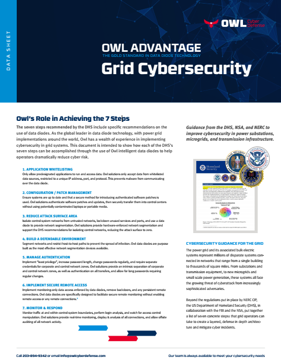 The Owl Advantage - Grid Cybersecurity | Owl Cyber Defense