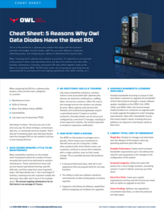 Cheat Sheet: 5 Reasons Why Owl Data Diodes Have the Best ROI | Owl ...
