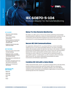 IEC 104 Protocol Adapter | Owl Cyber Defense